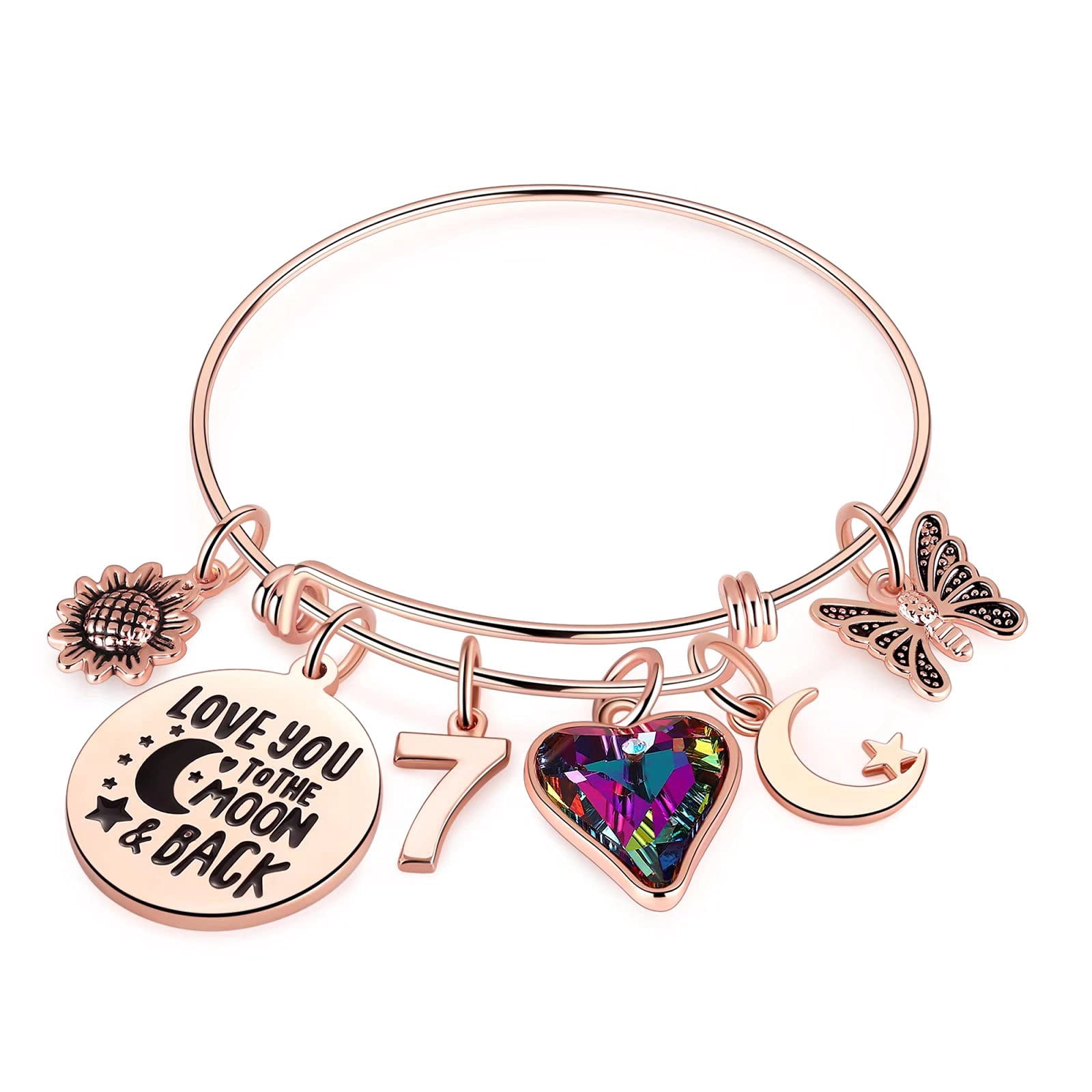 IEFSHINY 7th Birthday Bracelet Gifts for GirlsLittle Girls Kids Toddler ...