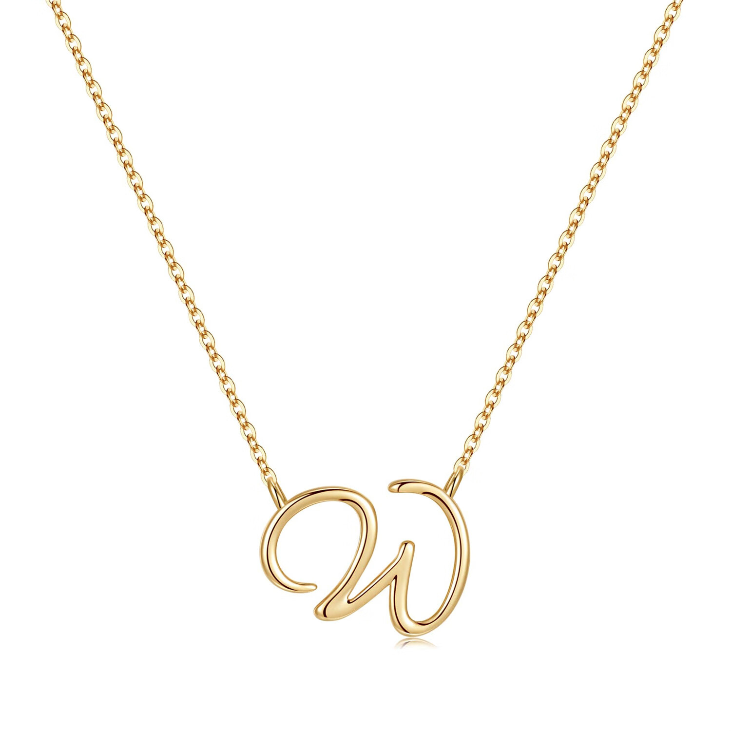 IEFSHINY Initial Necklaces for Women Dainty Necklace Cursive Letter ...