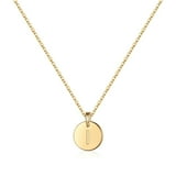 IEFSHINY S925 Sterling Silver Initial Necklaces for Women Tiny Disc ...