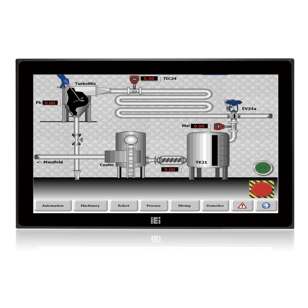 IEI Technology DM-FW19A/PC-R10, 18.5inch 400 cd/m 1366x768 LCD monitor, Aluminum front panel ...