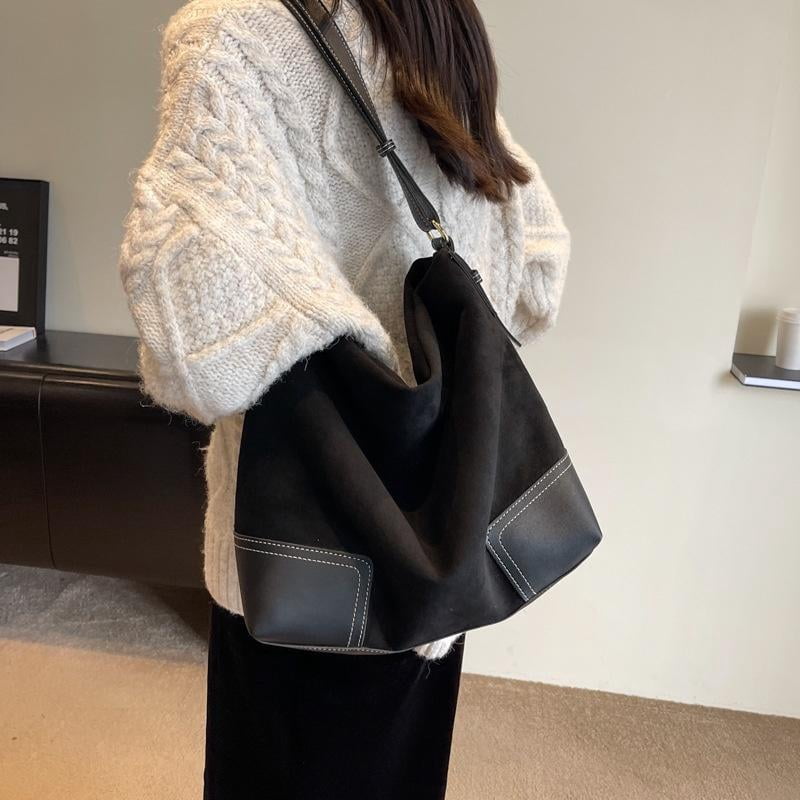 IELGY retro fashion armpit large capacity bag, commuting versatile tote ...