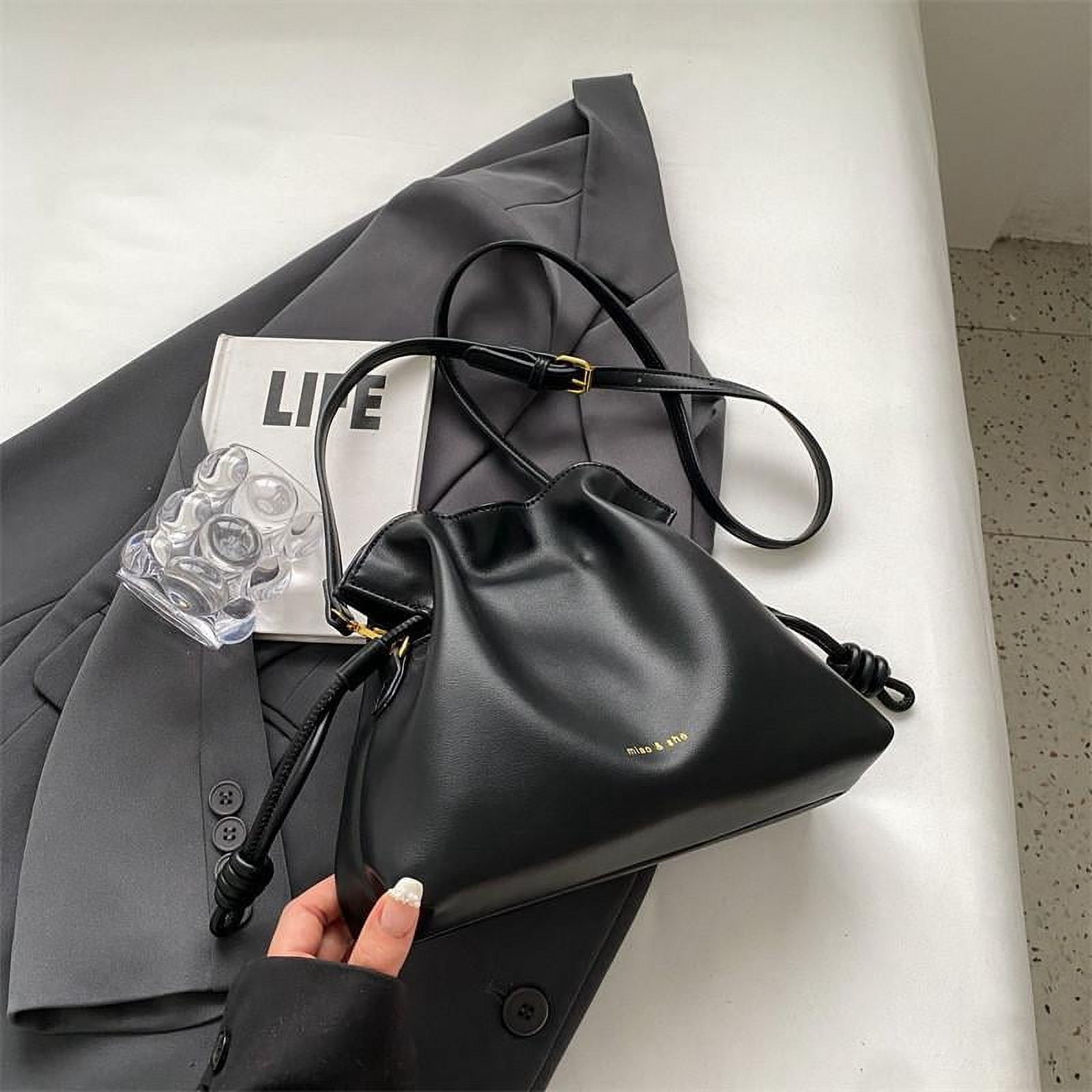 IELGY women's bag, fashionable and simple drawstring lucky bag ...