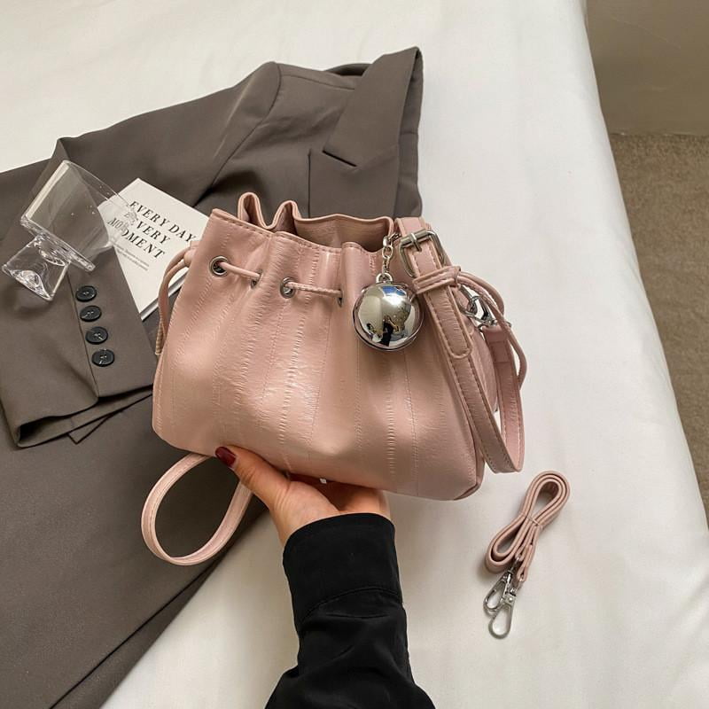 IELGY women's pleated silver messenger bag, versatile design shoulder ...