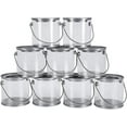 IEMIEBSHA 9 Pack Mini Clear Plastic Paint Cans, 3-Inch Tall Crafts and ...