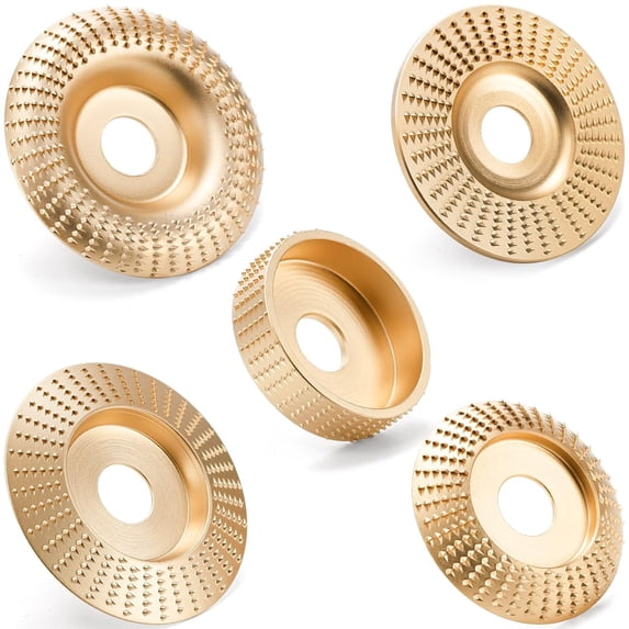 IEMIEBSHA Set of 5 Wood Carving Discs for 4" Angle Grinder, 7/8" Arbor ...