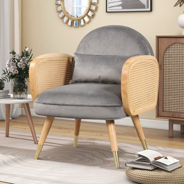 Yaheetech Upholstered Club Chair Accent Barrel Chair, Ivory - Walmart.com