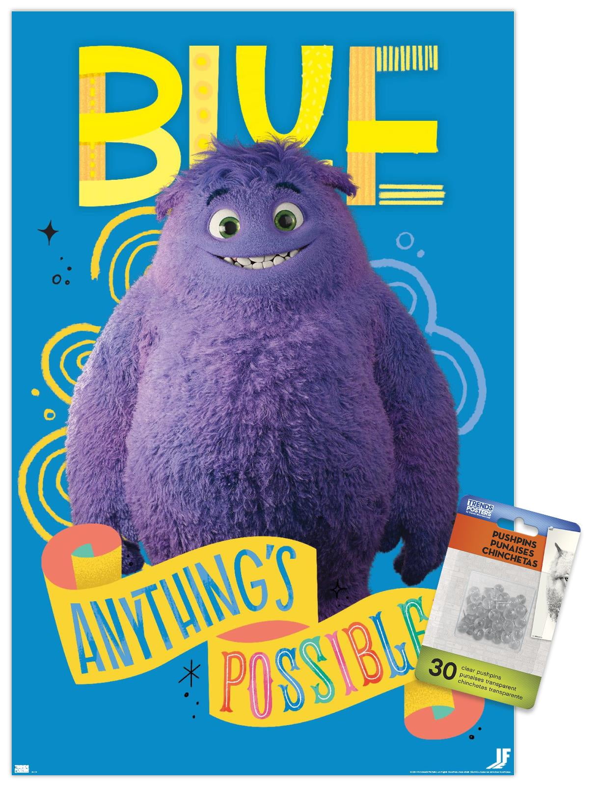IF (Imaginary Friends) - Blue Anything's Possible Wall Poster with Push ...