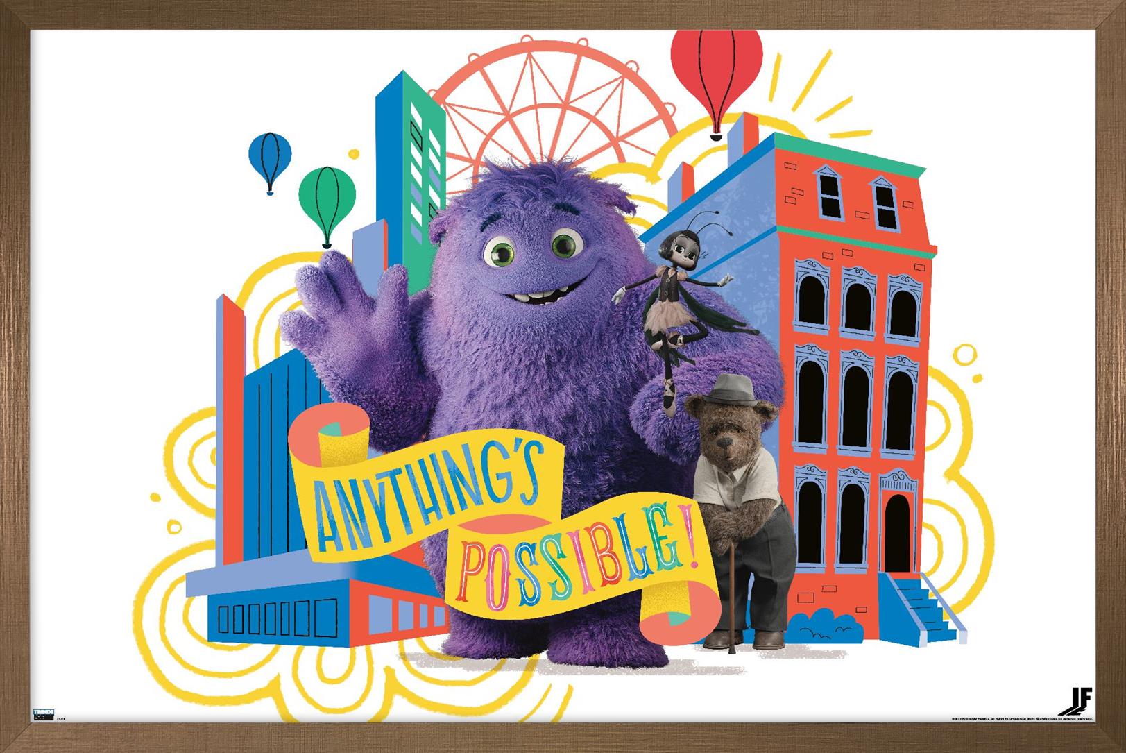 IF (Imaginary Friends) - Group Wall Poster, 14.725" x 22.375" Framed ...