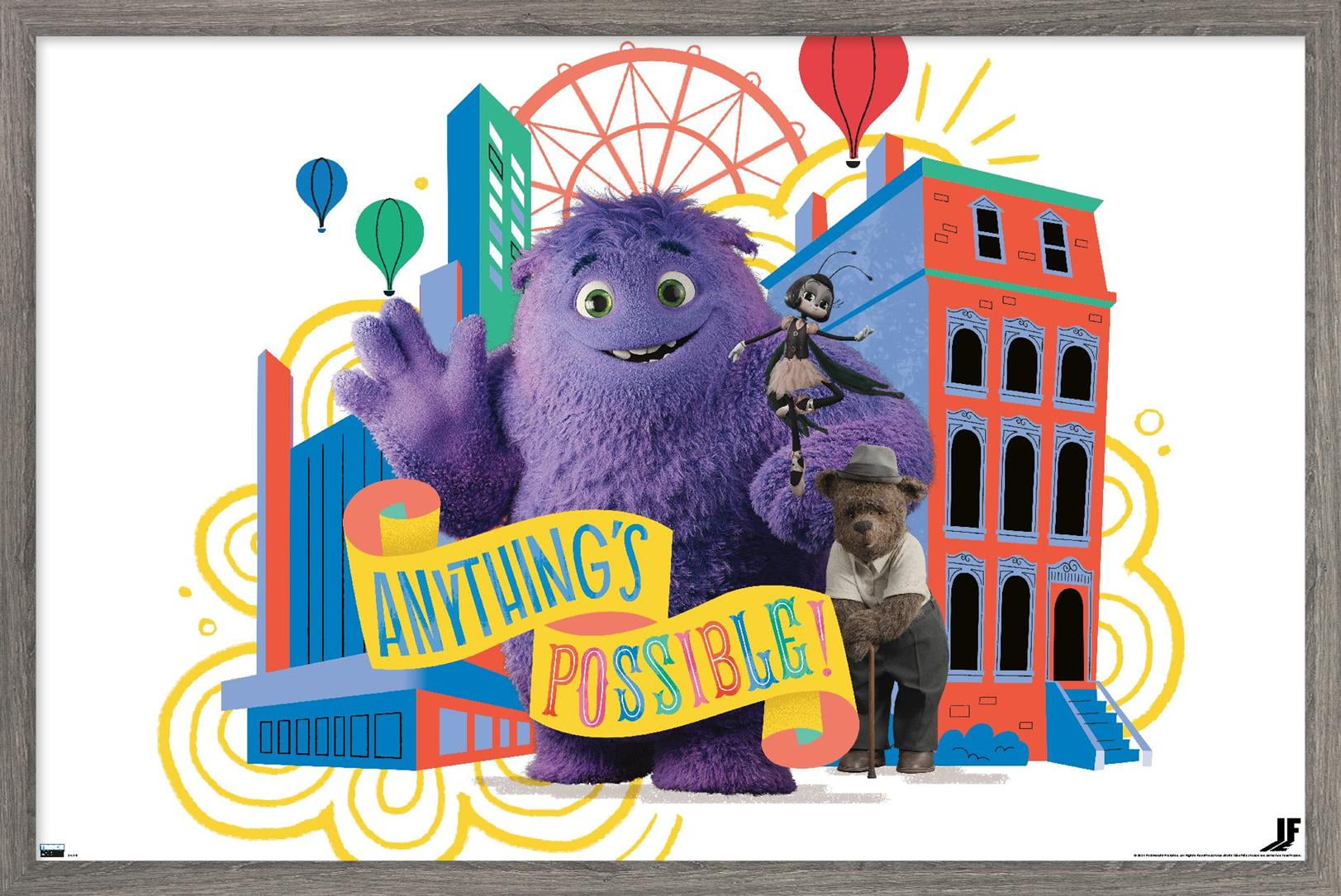 IF (Imaginary Friends) - Group Wall Poster, 14.725" x 22.375" Framed ...