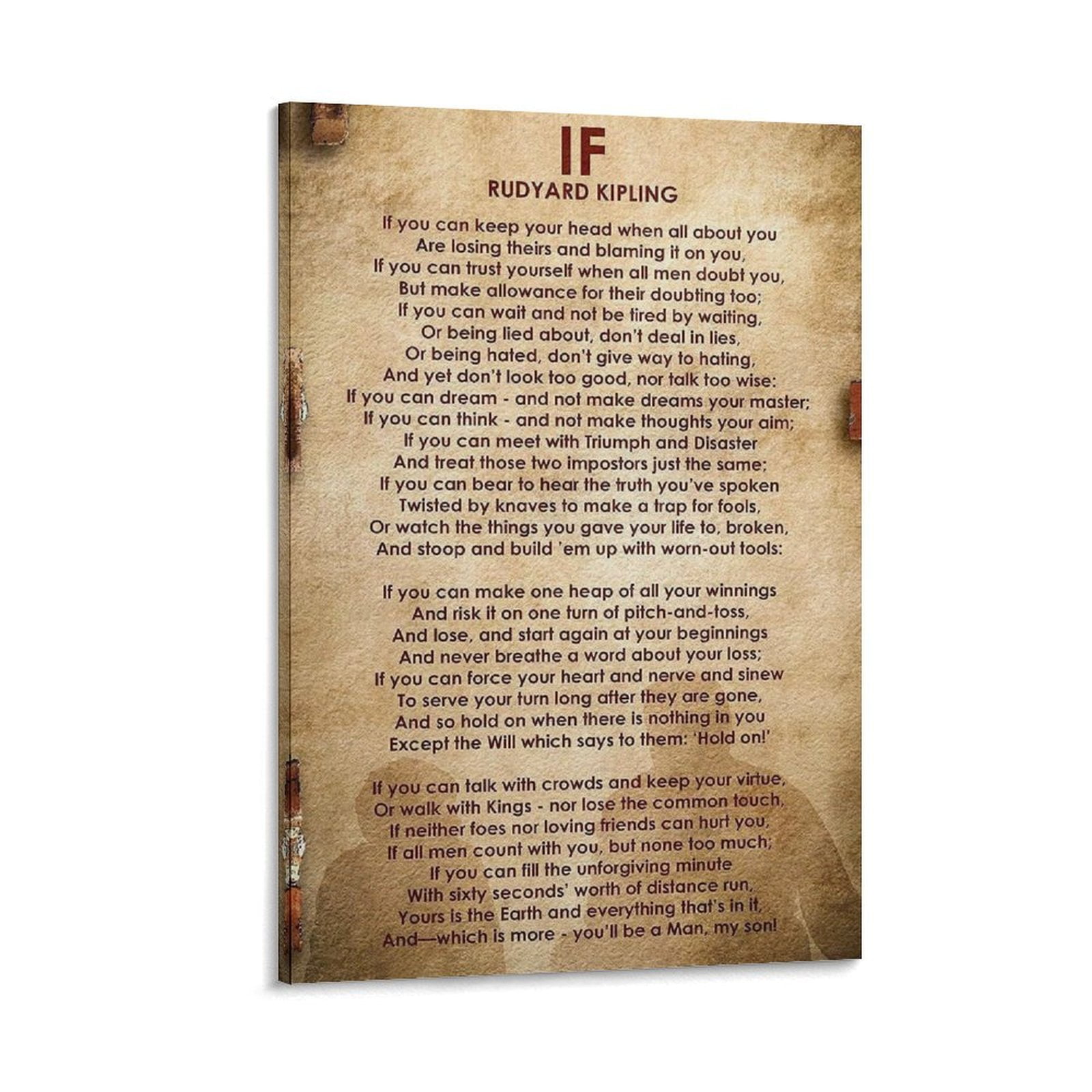IF Rudyard Kipling Motivational Inspirational 3 Poster Cool Artworks ...