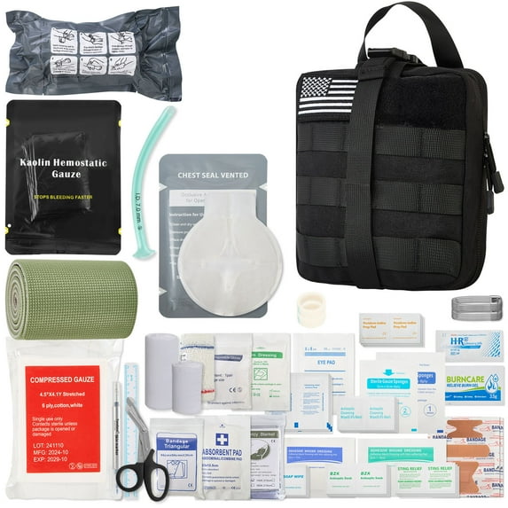 IFAK Emergency Trauma First Aid Kit with 36" Splint & Israeli Bandage ...