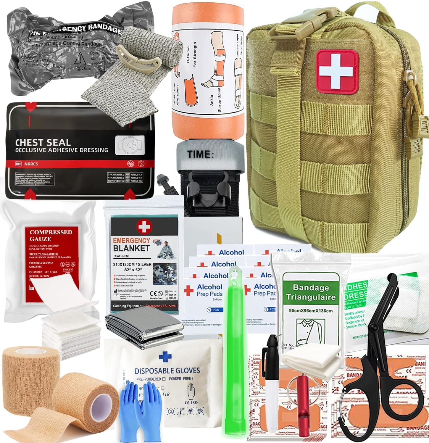 IFAK Med Kit Trauma Refill Kit Pack | Vented Chest Seal | Israeli ...
