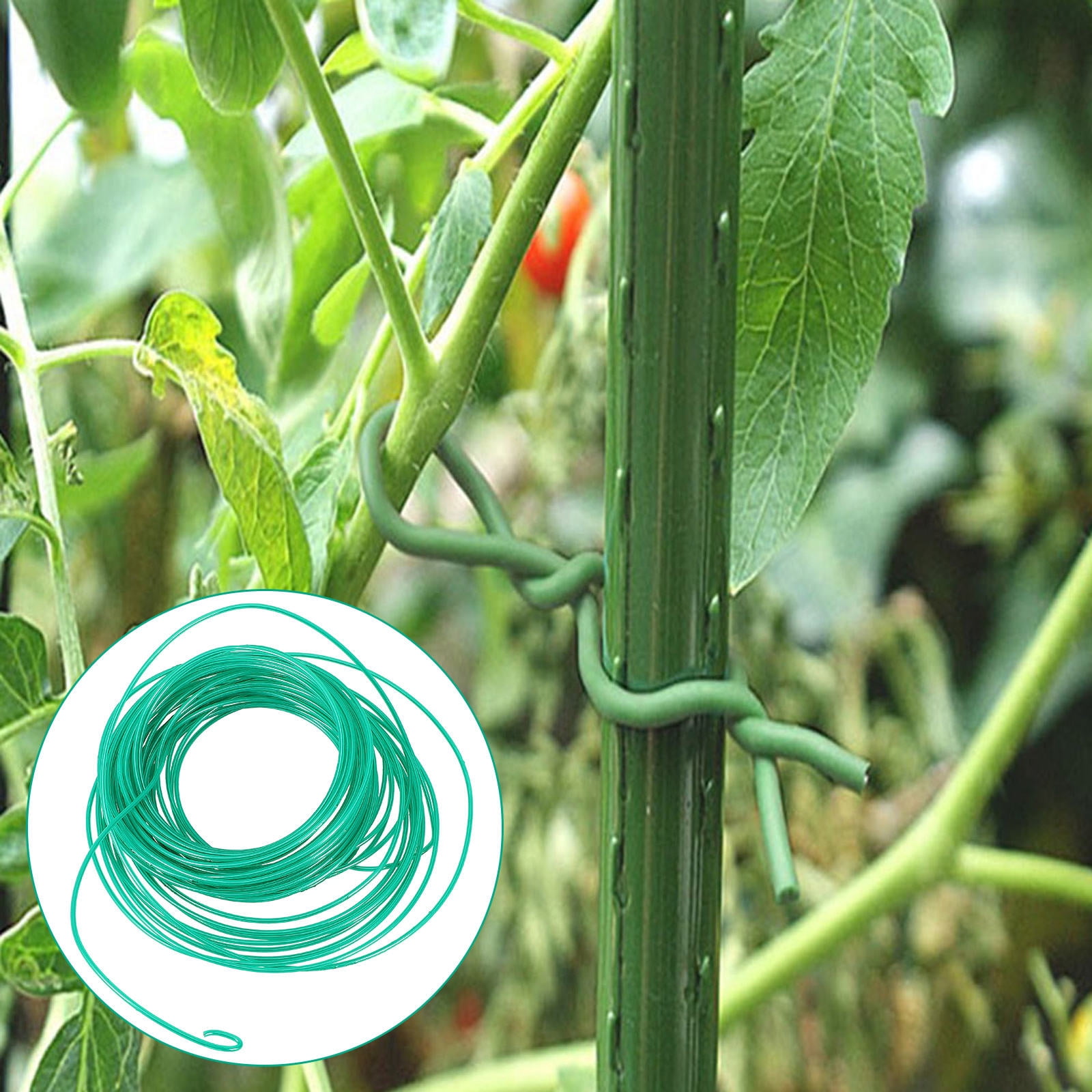 IFANLANDOR 1 Roll Green PVC PE Galvanized Iron Garden Floral Flexible ...