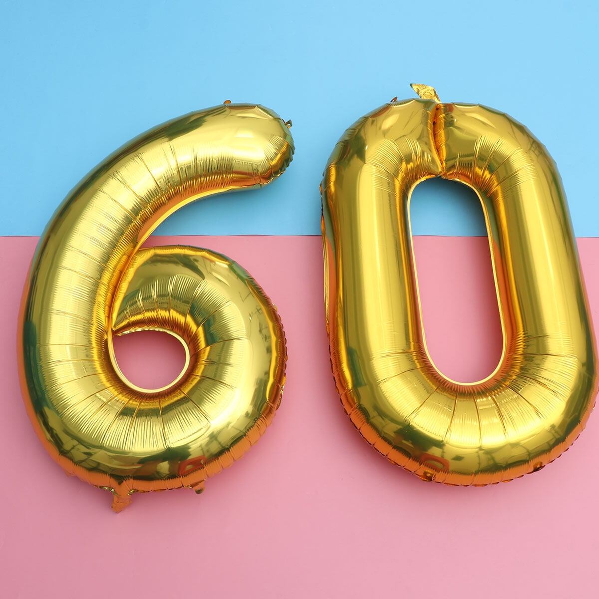 IFANLANDOR 1 Set Gold Number 60th Balloon Golden 11.8*7.9*3.9in ...