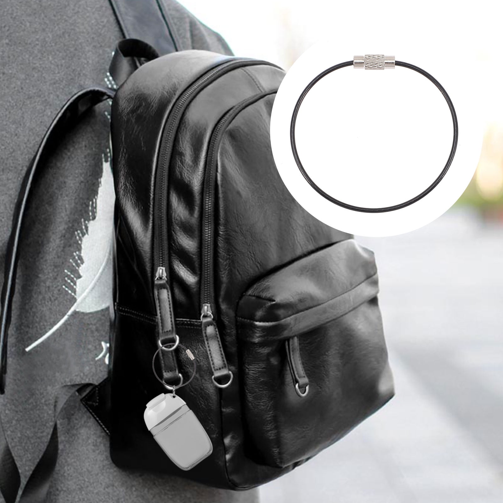 IFANLANDOR 100Pack Wire Keychain for General Users Key Holder and ...