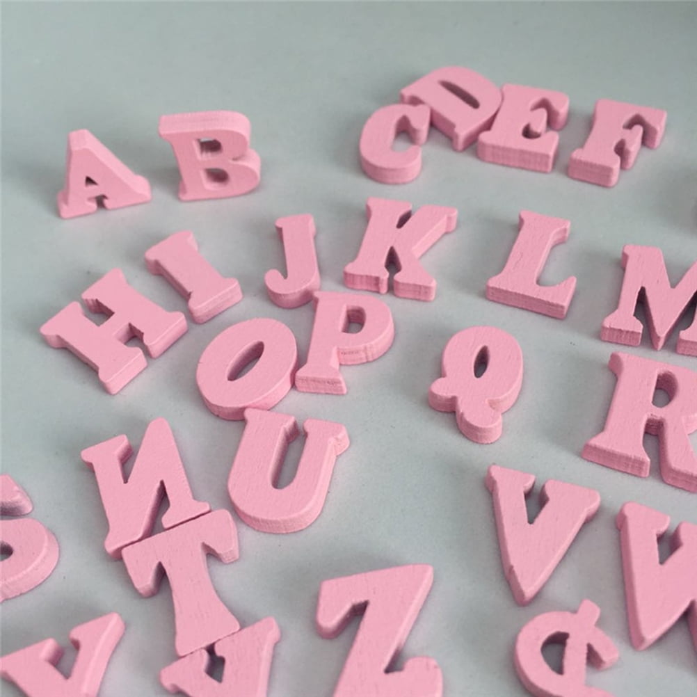 IFANLANDOR 100Pcs Wooden Chip Letter Craft for Kids Diy Project Hand ...