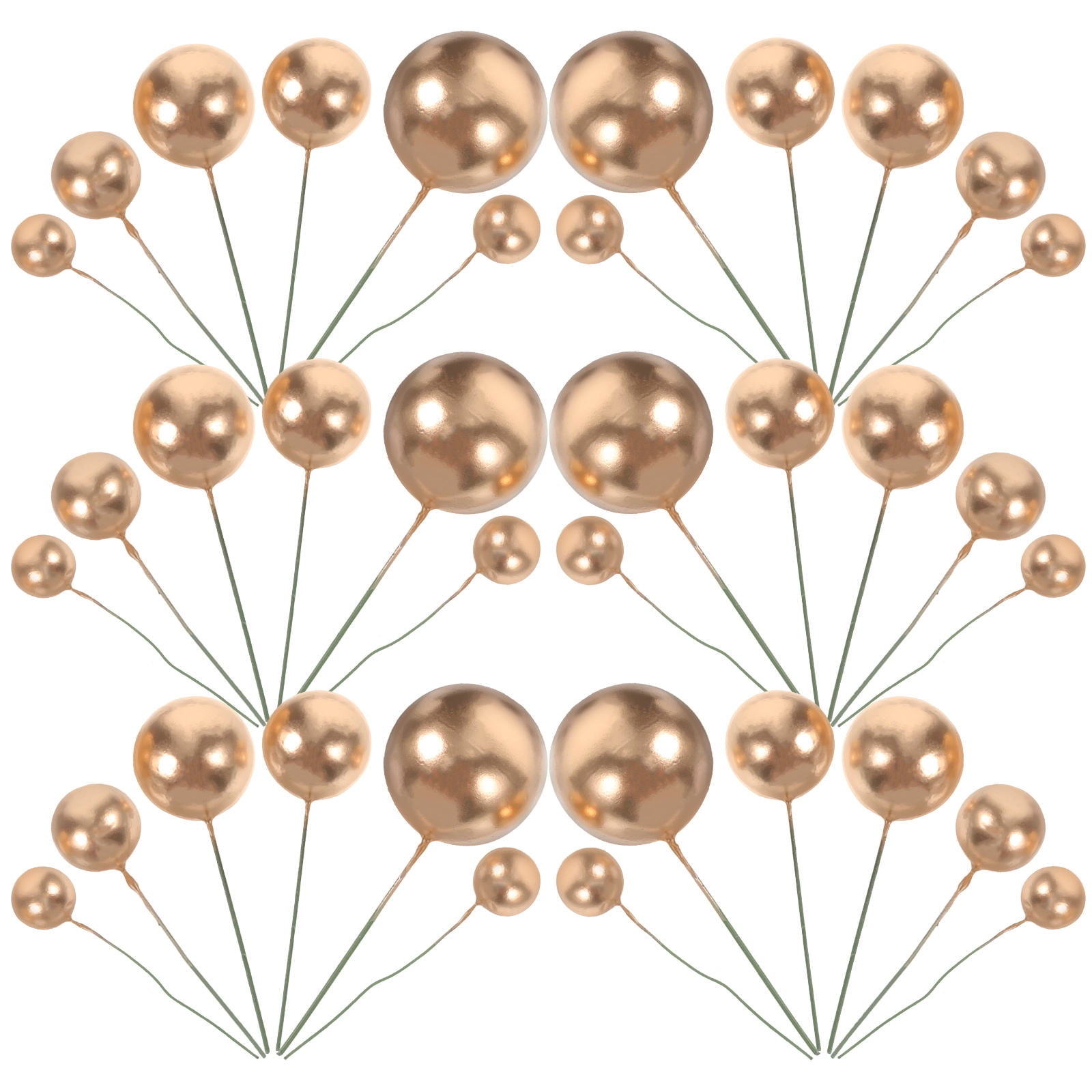 IFANLANDOR 108Pcs Small Cake Toppers with Ball Shape for Desserts and ...