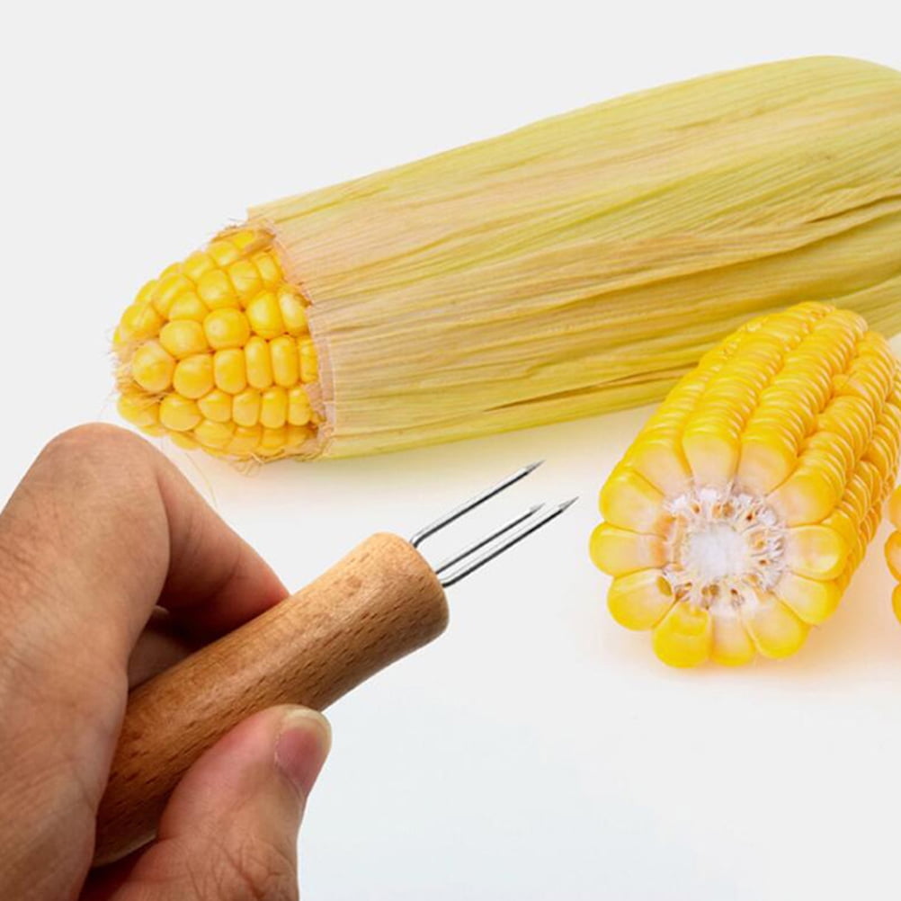 IFANLANDOR Stainless Steel Corn Holder Forks Three Pin Design Assorted ...