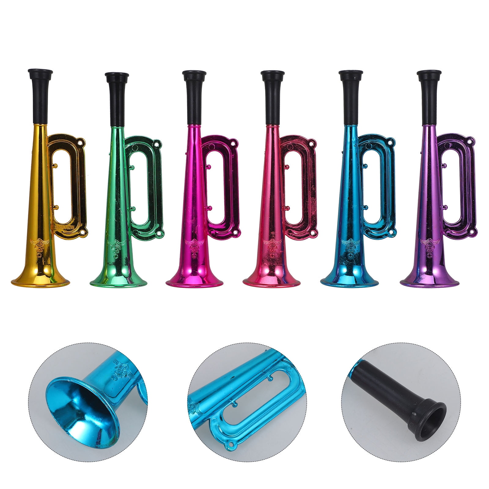 IFANLANDOR 12Pcs Horn Toy Trumpet for Kids and Toddlers Mixed Favors ...