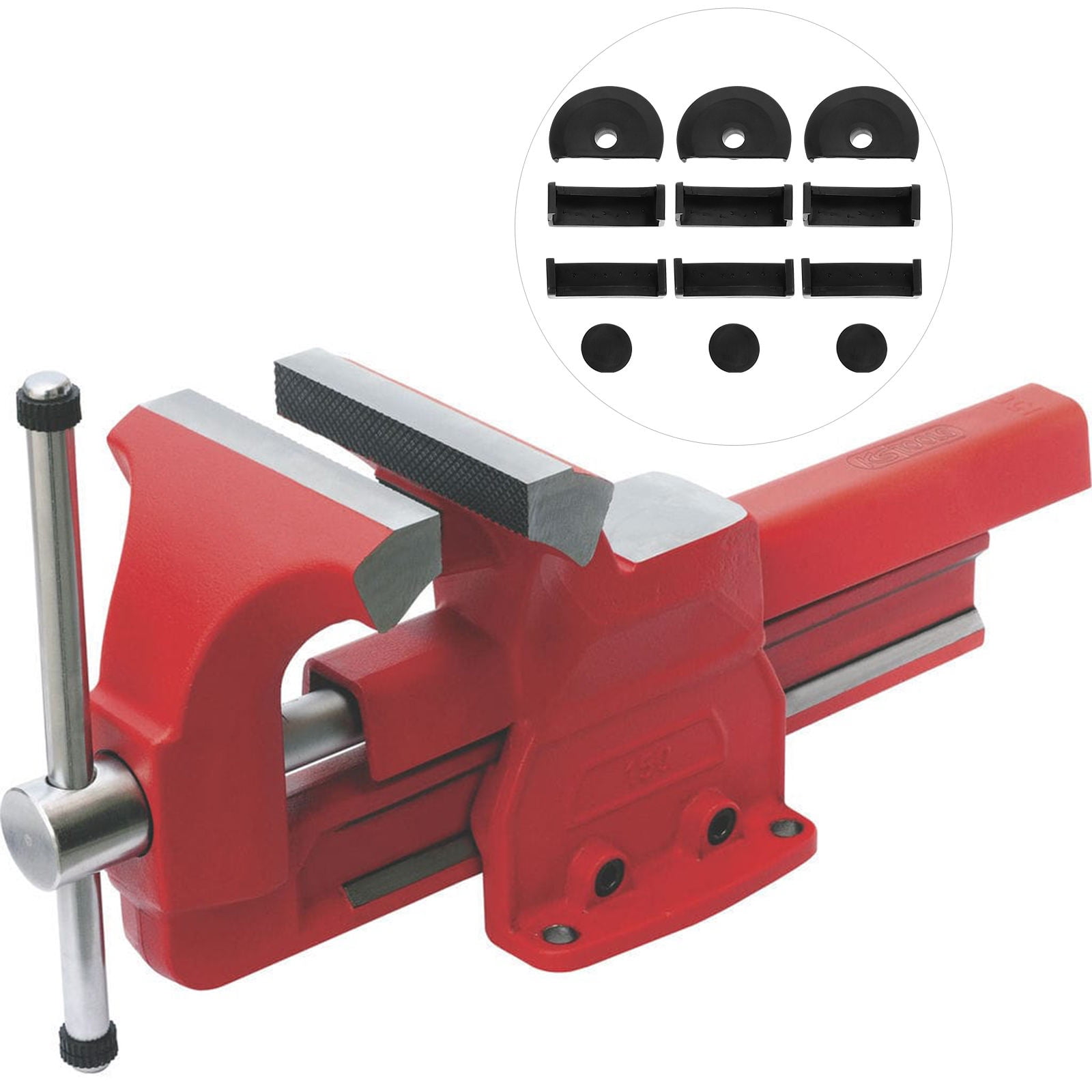 IFANLANDOR 12Set Rectangular Black Plastic Rubber Anti-Pinch Vise Pad ...