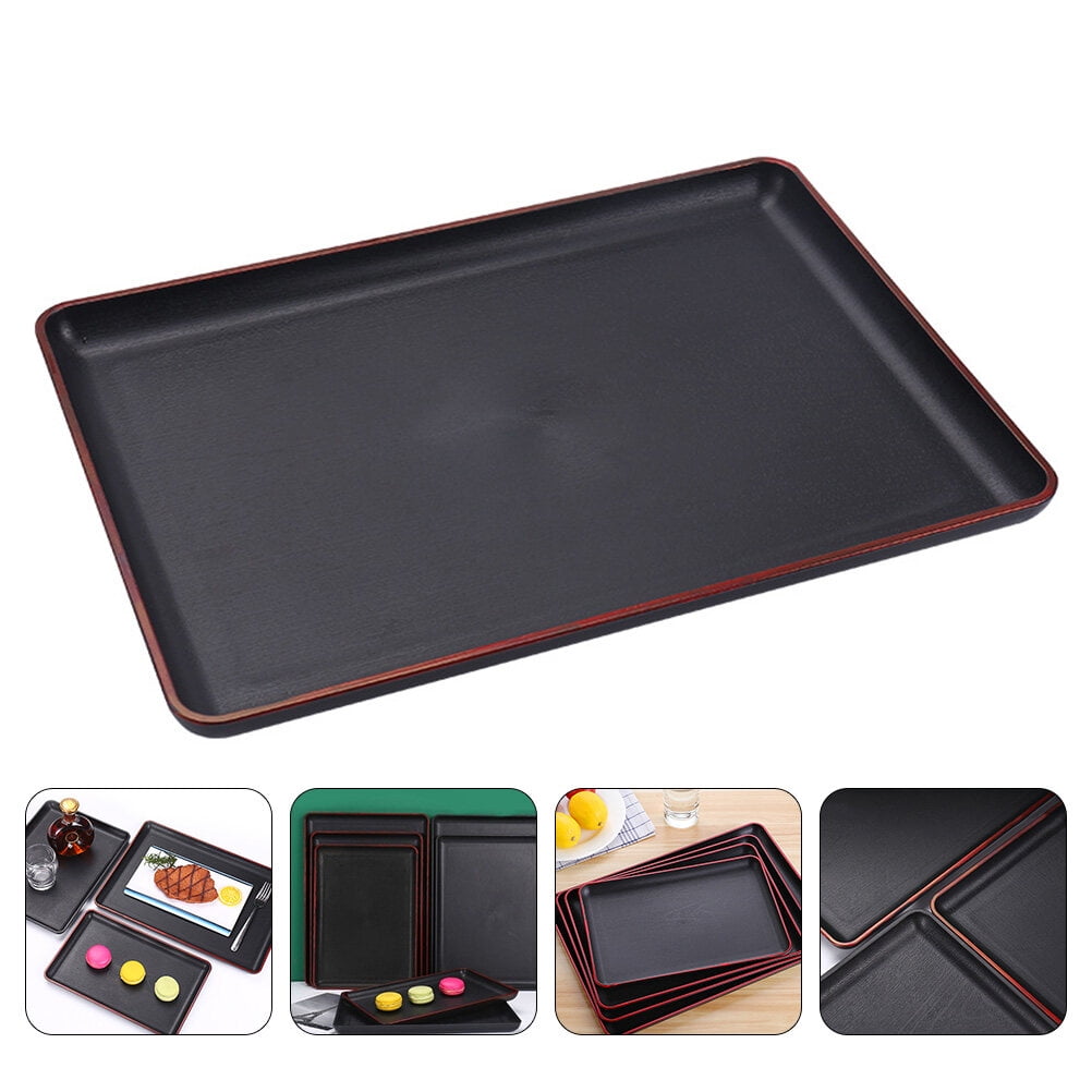 IFANLANDOR 1Pcs Rectangular Black Plastic Storage Tray For Kitchen ...