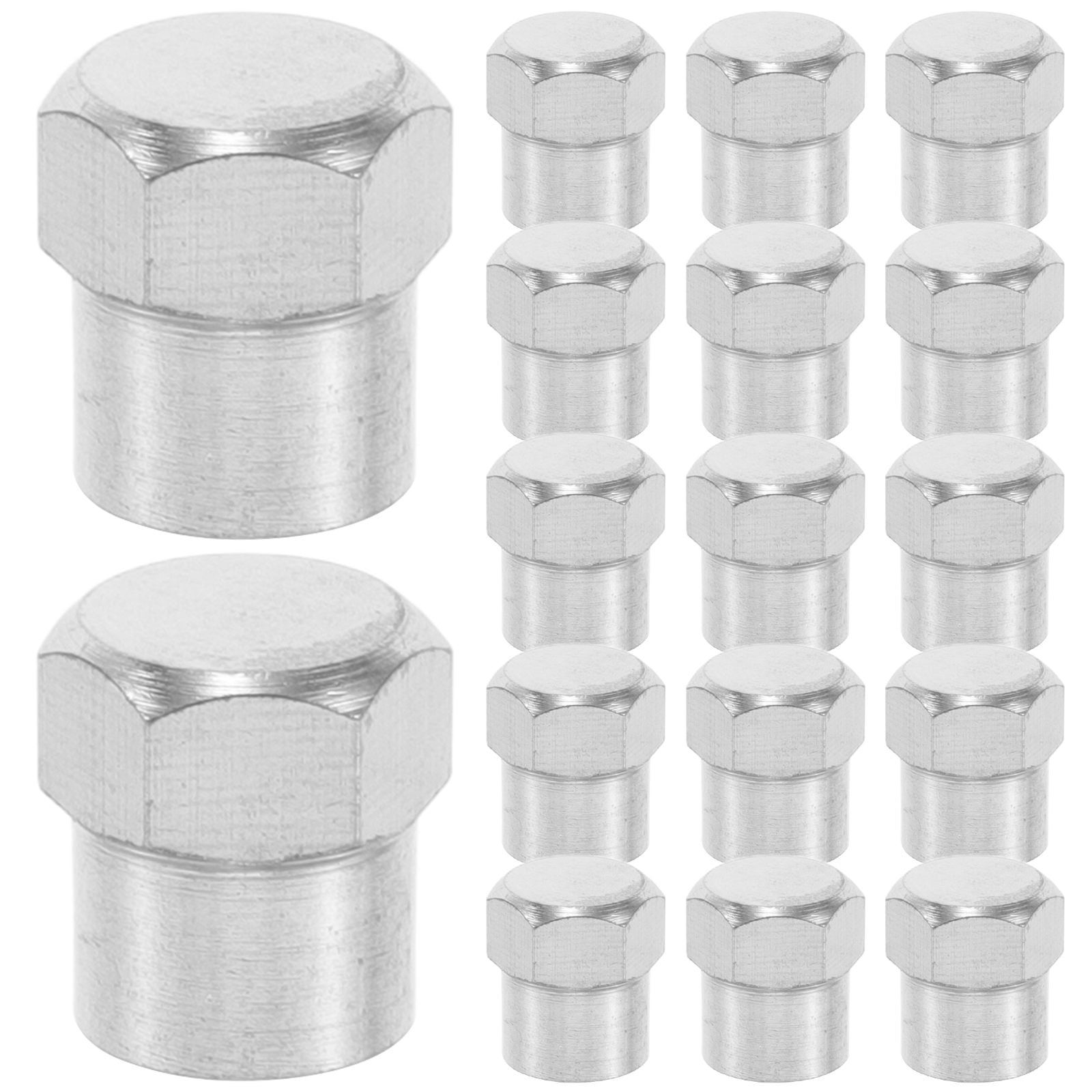 IFANLANDOR 20Pcs Silver Round Stainless Steel Tire Valve Stem Caps for ...