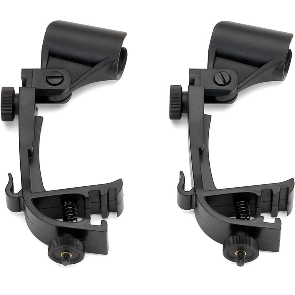 IFANLANDOR 2Set Mic Stand Clip Attachment Metal Black For Microphone ...