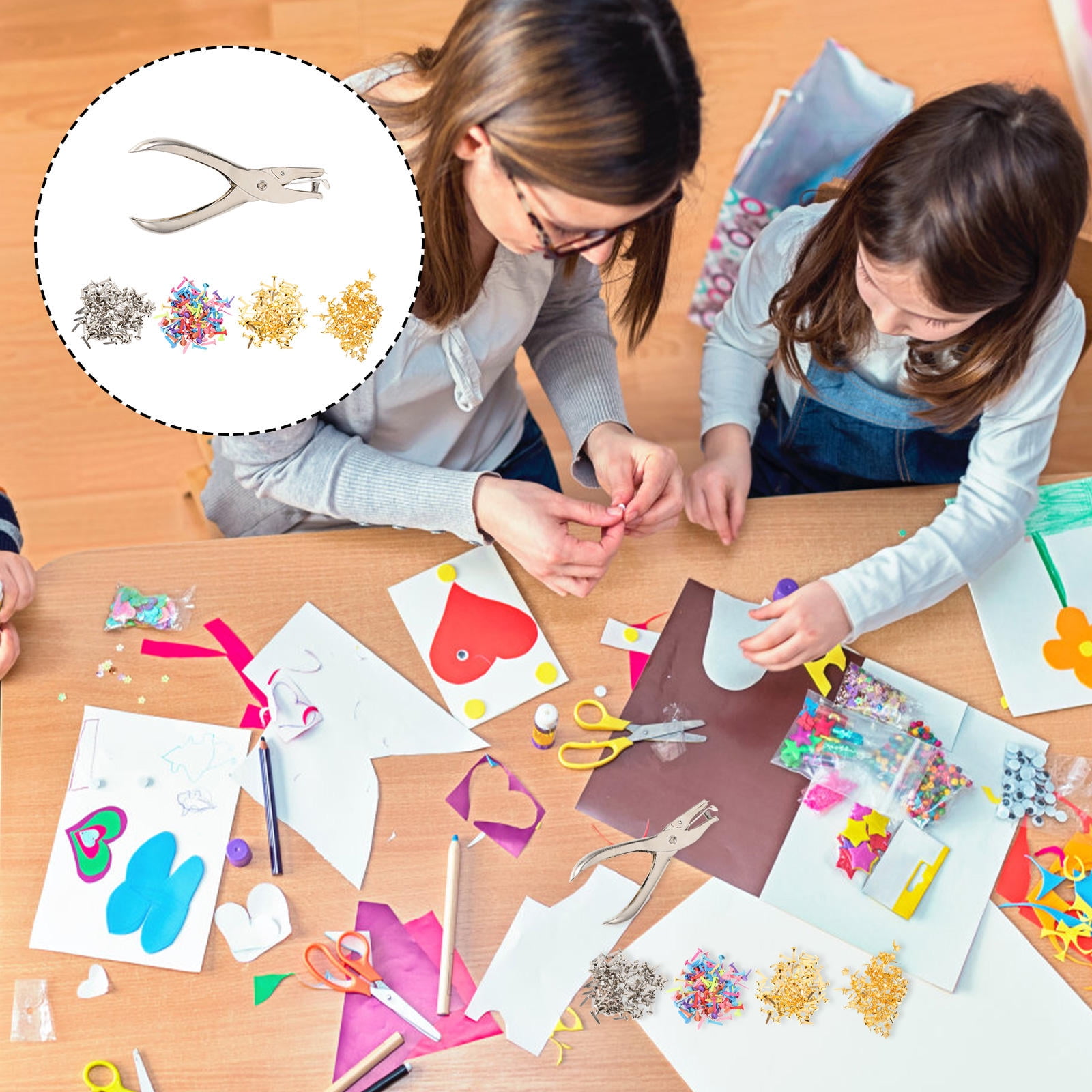 IFANLANDOR 400Pcs Decorative Alloy Paper Fastener For Diy Crafting And Art Projects Metal Brads ...