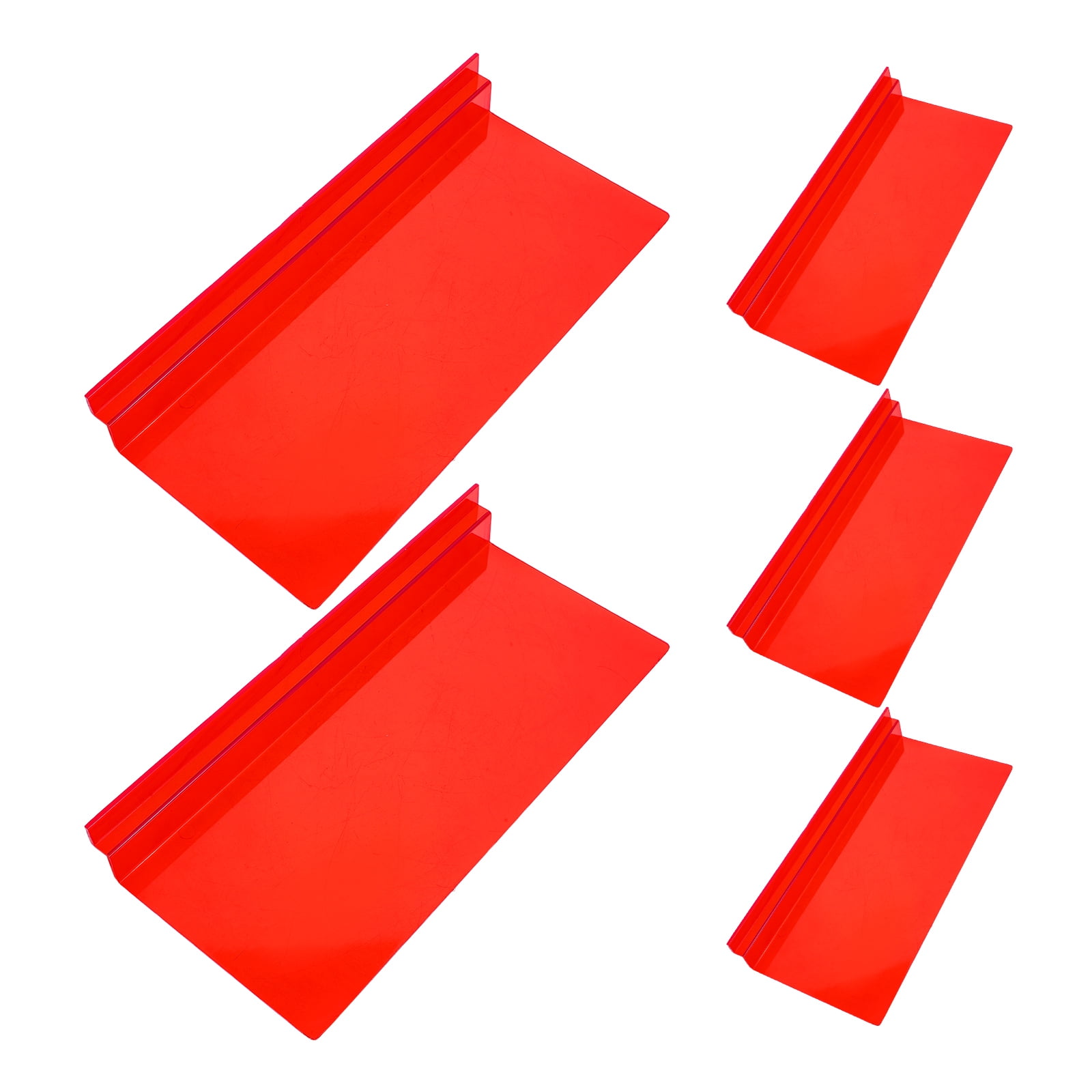 IFANLANDOR 5Pack Slatwall Shelf Red Plastic Design for Shoe Storage in ...