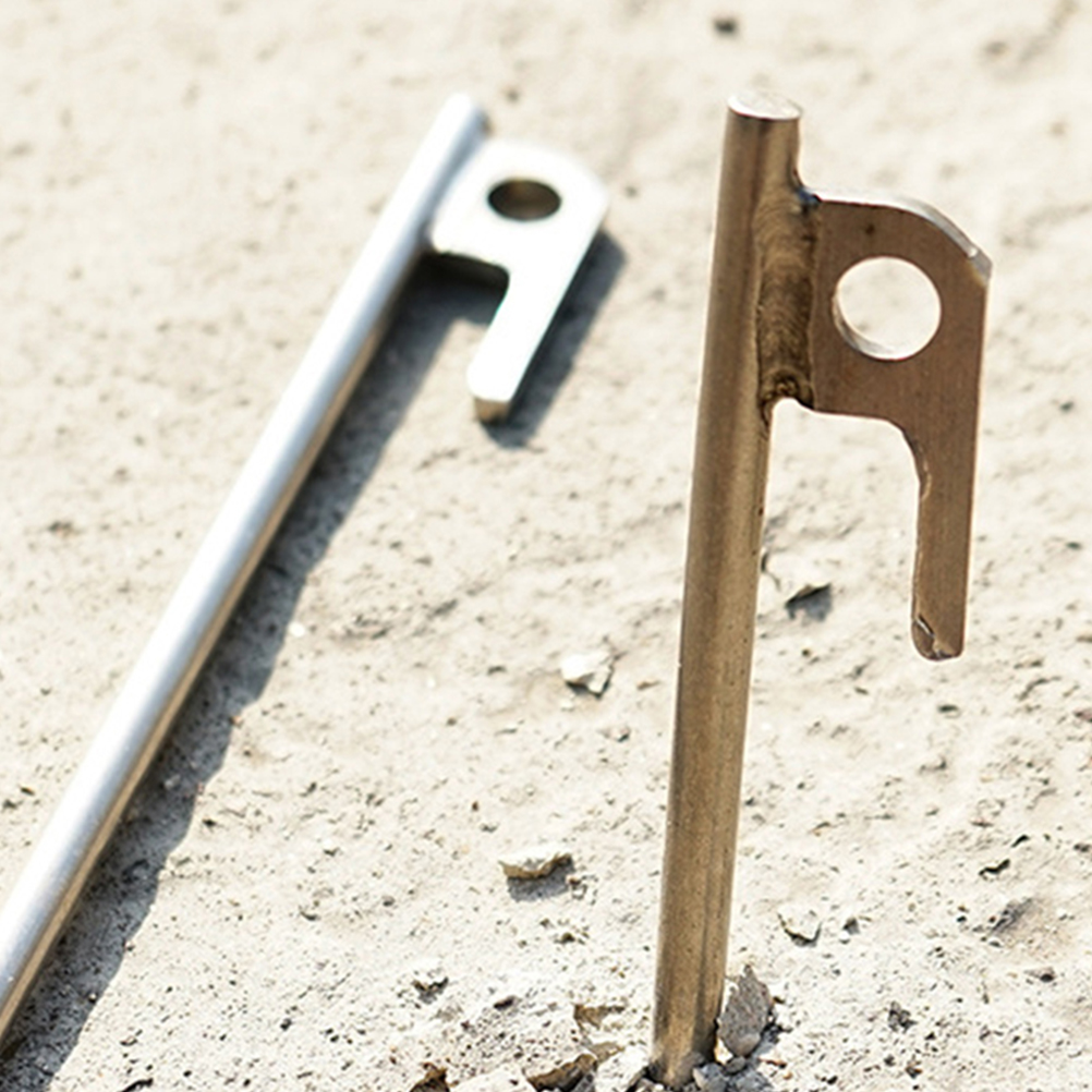 IFANLANDOR 8Pcs Tent Stakes Silver Color for Securing Gazebos and ...