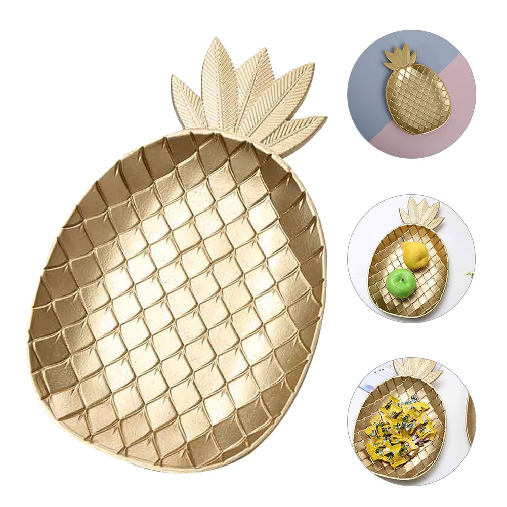 IFANLANDOR Appetizer Serving Tray Golden Pineapple Shape Wood for ...