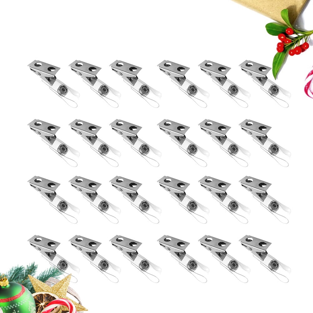 IFANLANDOR Badge Clips 150Pcs Metal and PVC for Identification Badges ...