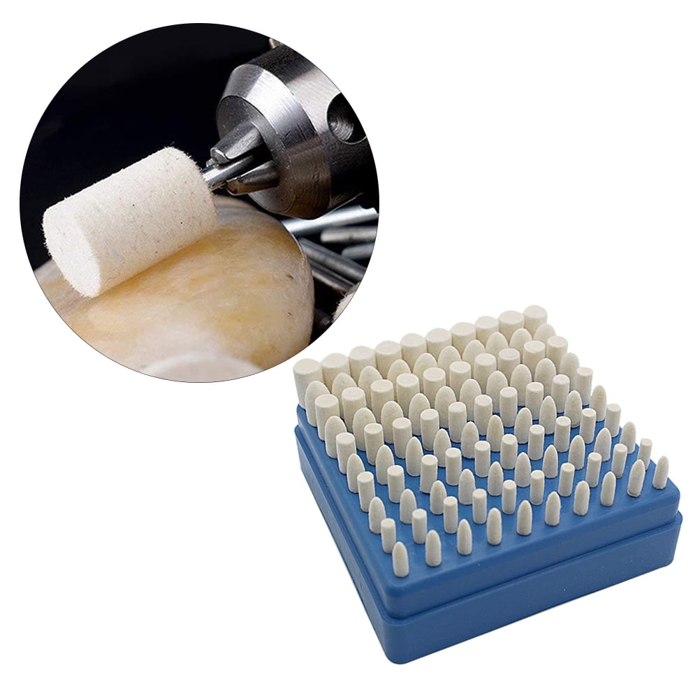IFANLANDOR Buffing Polishing Wheel Kit 100Pcs White Wool Round Shape ...