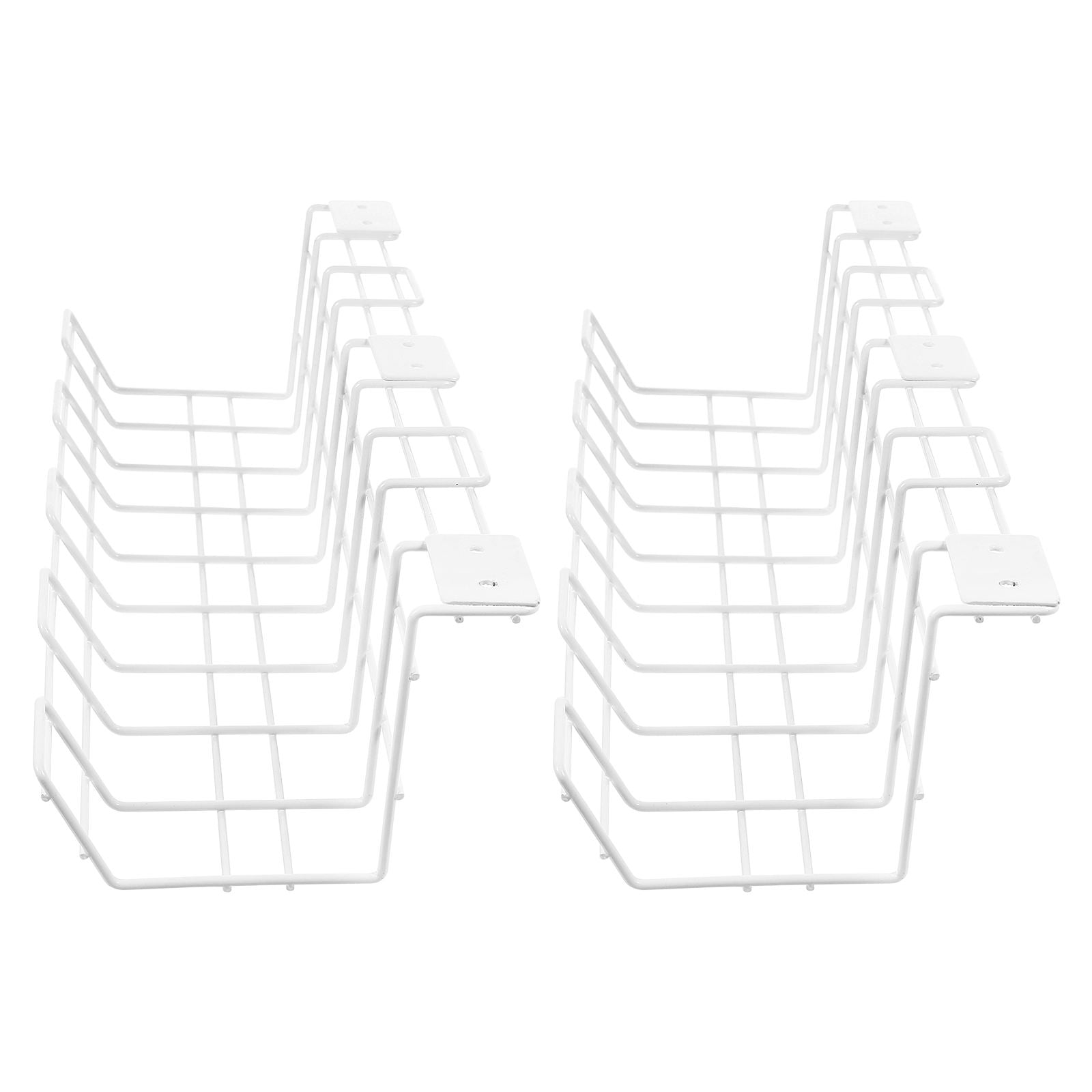 IFANLANDOR Cable Organizers 2Pcs White Iron for Under Desk Wire ...