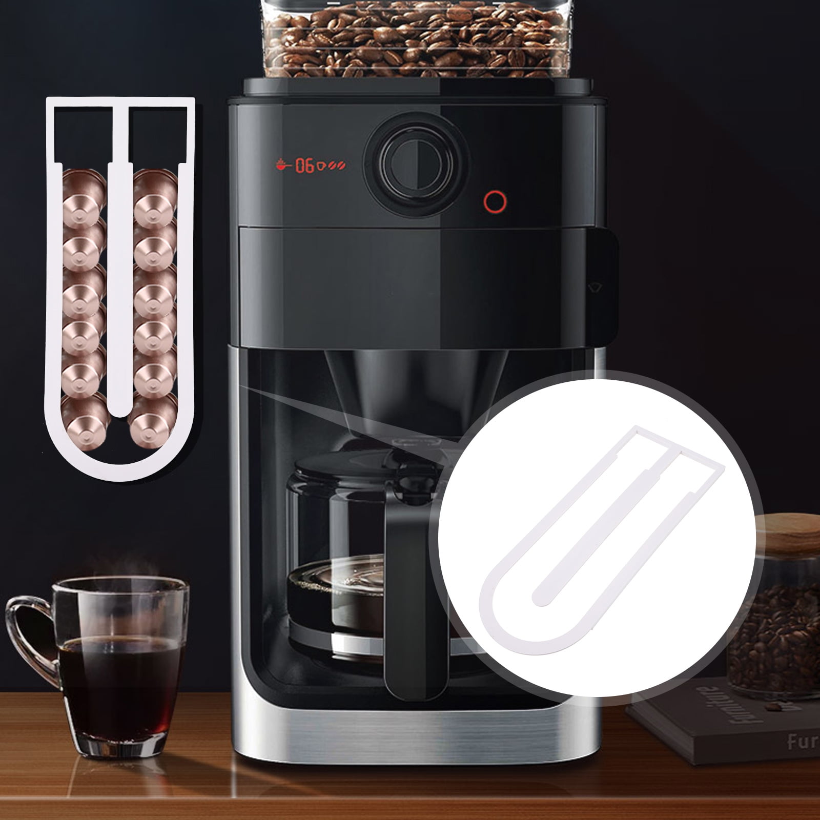 IFANLANDOR Coffee Capsule Rack 1Set for Wall-mounting in Kitchen and ...