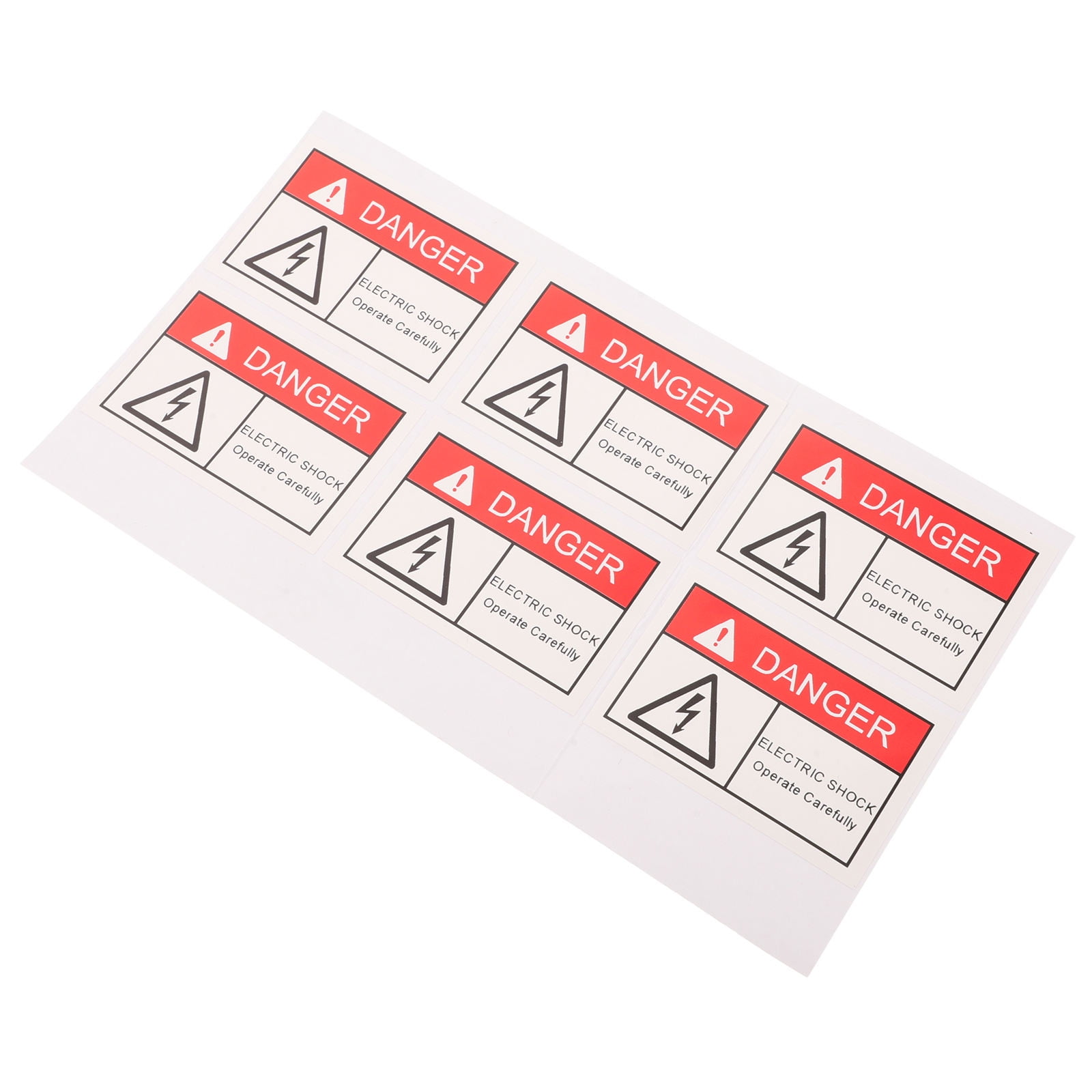 IFANLANDOR Danger Warning Stickers 8Set PET Material Rectangle for ...