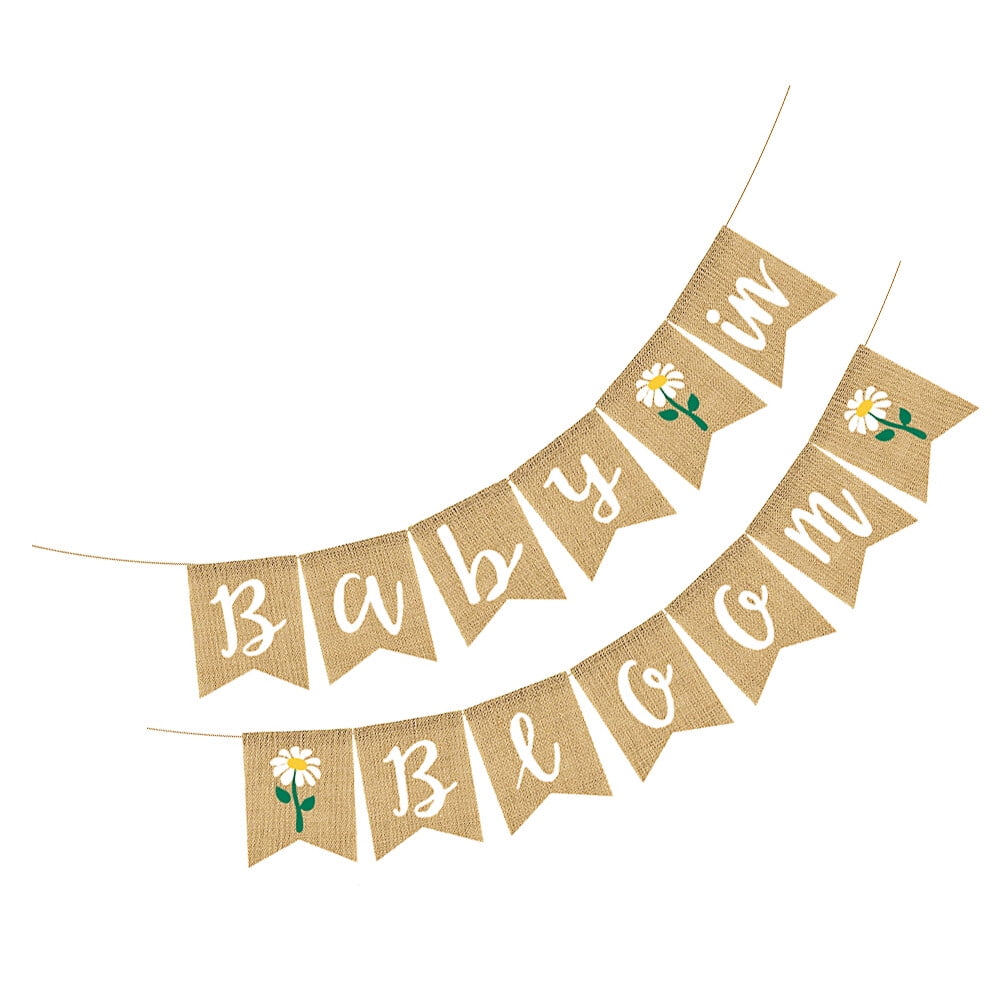 IFANLANDOR Decorative Party Birthday Banner 18x5.1in Linen Fishtail ...