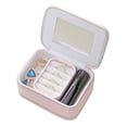 IFANLANDOR Fashion Red Jewelry Box for Travel with Durable PU and Soft ...