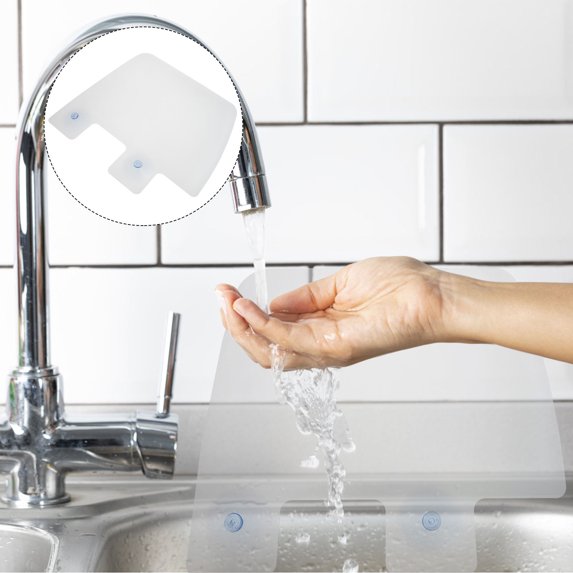 IFANLANDOR Kitchen Sink Splash Guard 6Pcs Transparent Resin Square Oil ...