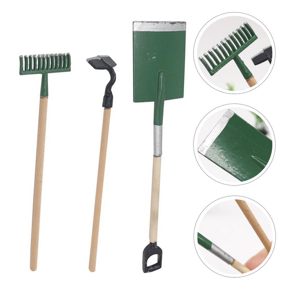 IFANLANDOR Miniature Gardening Tools 1 Set Realistic Mini Spade and ...