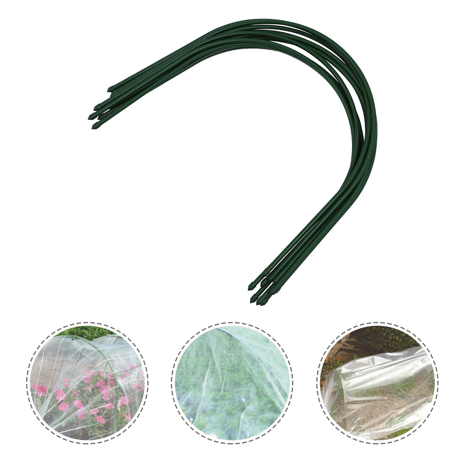 IFANLANDOR Outdoor 10Set Green Plastic Garden Support Frame for Rain ...