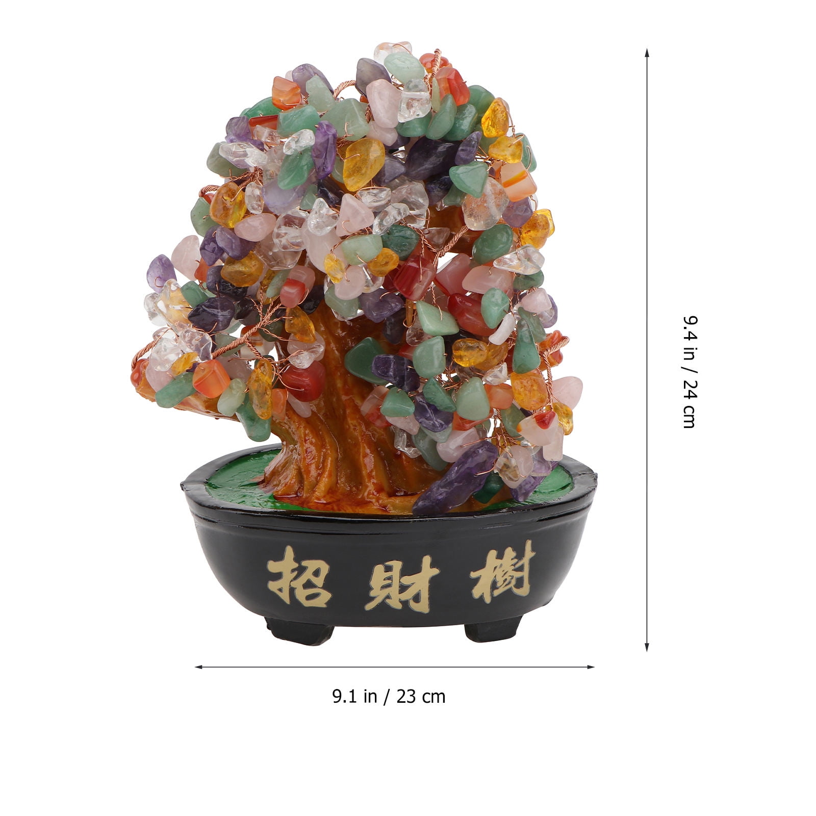 IFANLANDOR Resin Money Tree 24x0.3937x23x0.3937in 1Pack Multi Colored ...