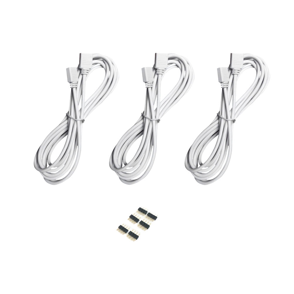 IFANLANDOR Rgb Extension Cord 3Pcs 2m 6Pcs 4Pins for Led Strip Lights ...