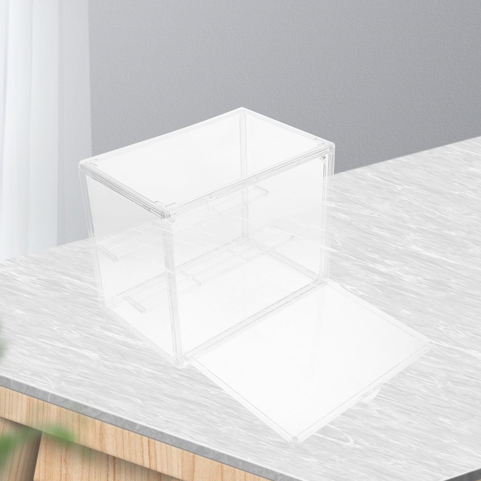 IFANLANDOR Small Display Case for Collectibles Acrylic Box with Lid ...