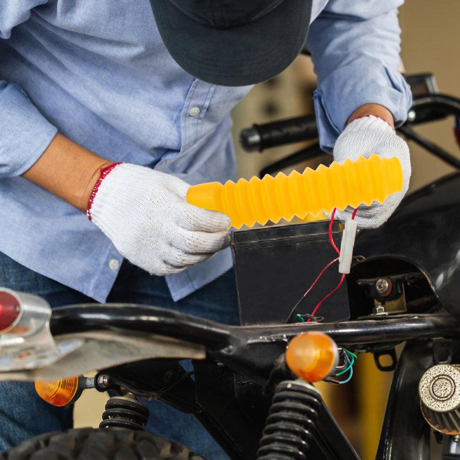IFANLANDOR Yellow Rubber Fork Savers For 1 Pair Of Dirt Bikes Riding ...