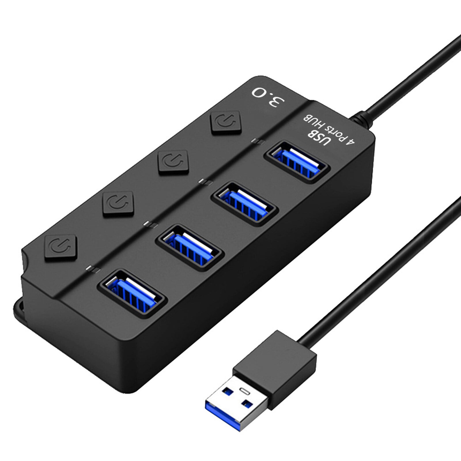 IFCOW 4 Ports USB Hub Splitter 3.0 for Desktop Laptop Computer, USB ...