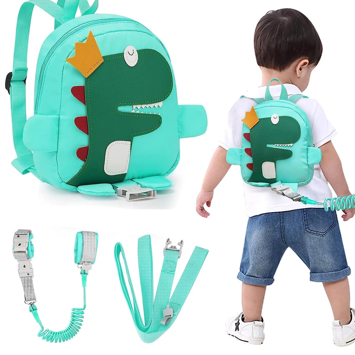 IFCOW 4 in 1 Toddler Backpack Leash + Anti Lost Wrist Link,Child Cute ...