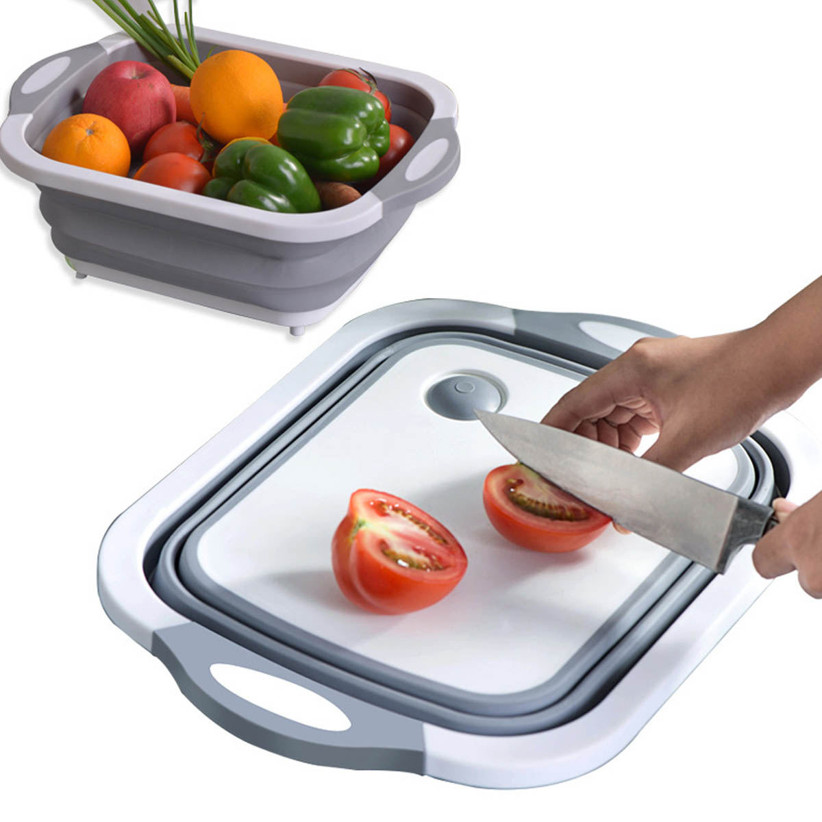 IFCOW Collapsible Cutting Board Kitchen Chopping Board 3 in 1 ...