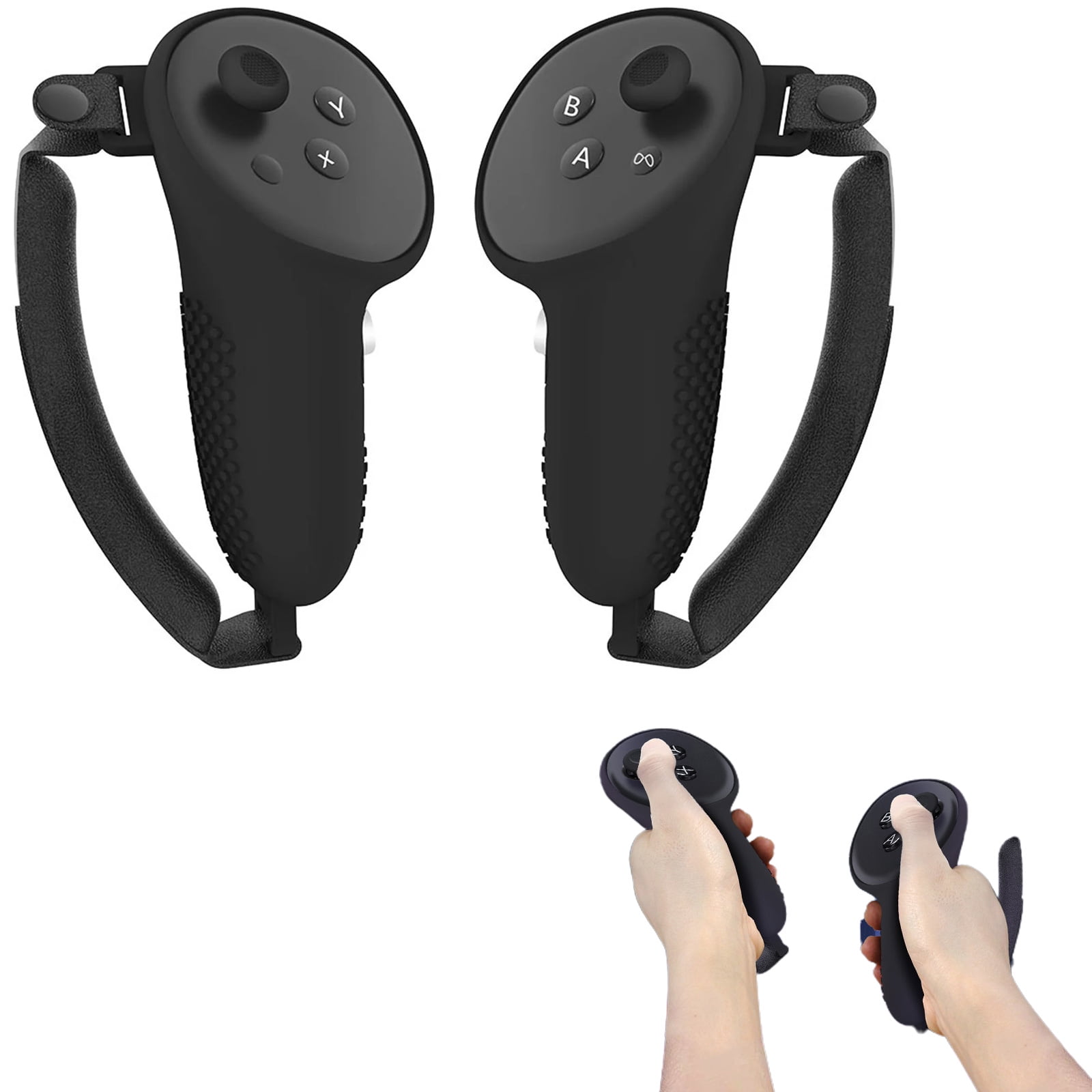 iFCOW Controller Grips for Meta Quest 3, Silicone Cover with Knuckle ...