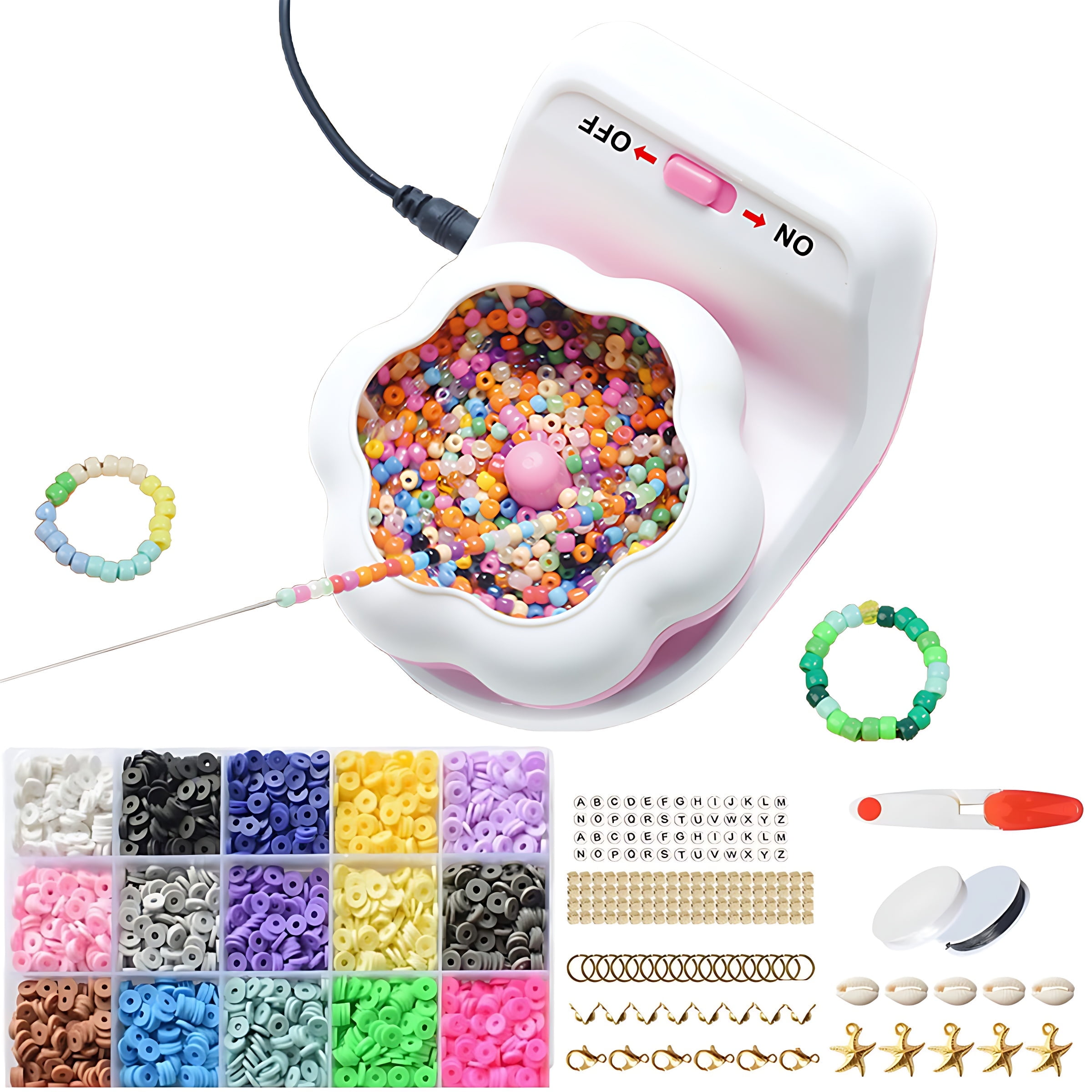IFCOW Electric Bead Spinner,Clay Bead Spinner Kit with Clay Beads ...